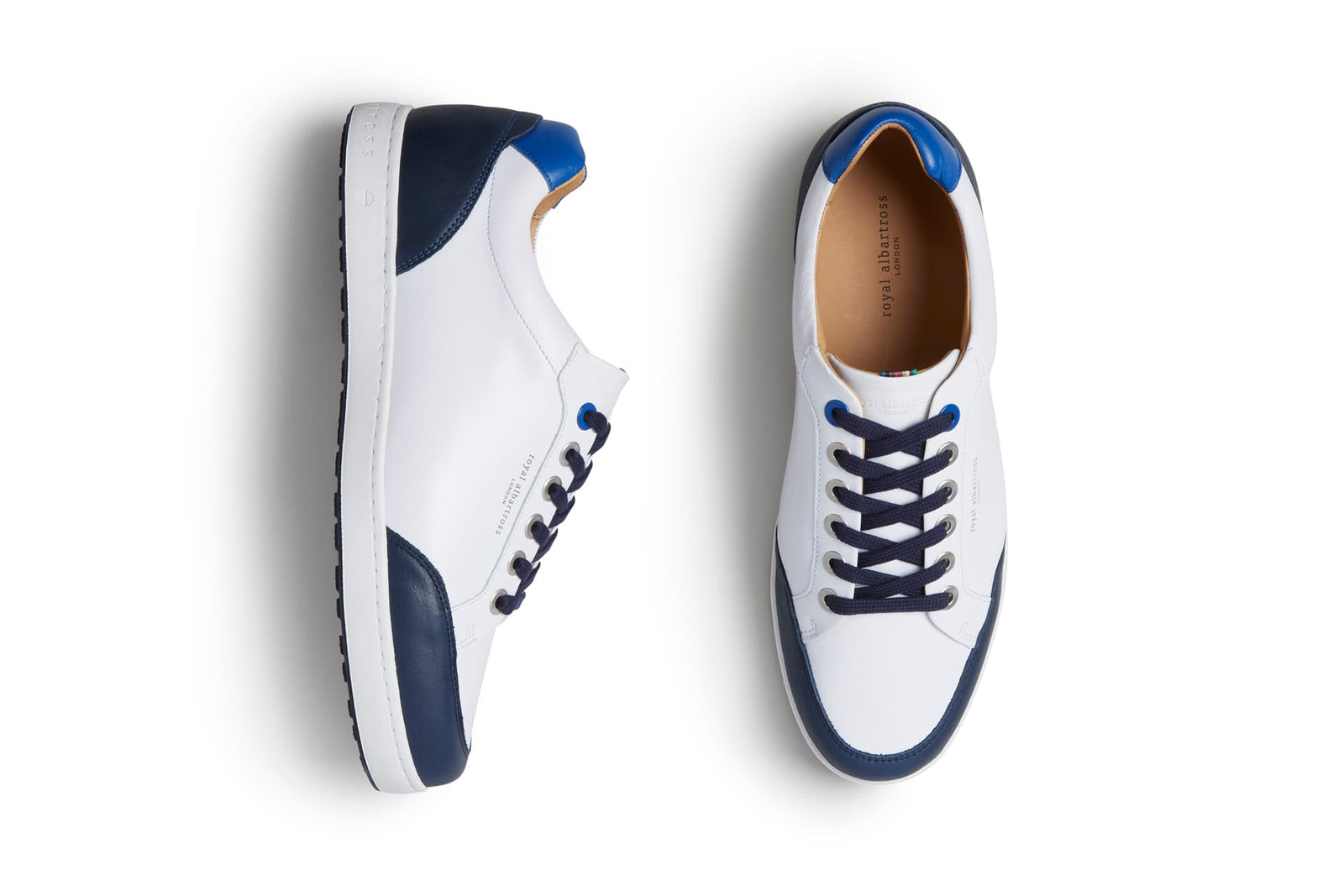 Northcote White/Navy | Men's Spikeless Golf Shoe | Royal Albartross